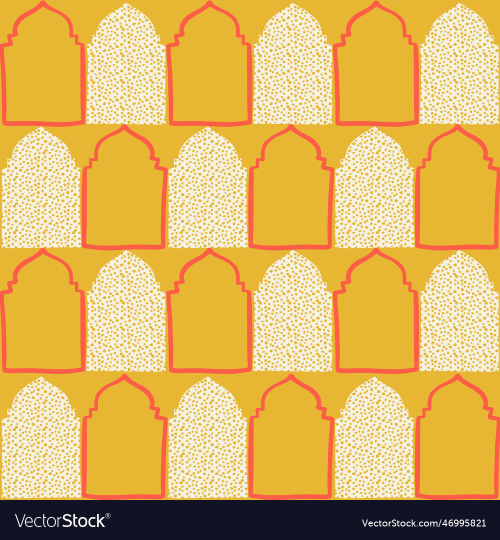 Arabic arches seamless background pattern Vector Image