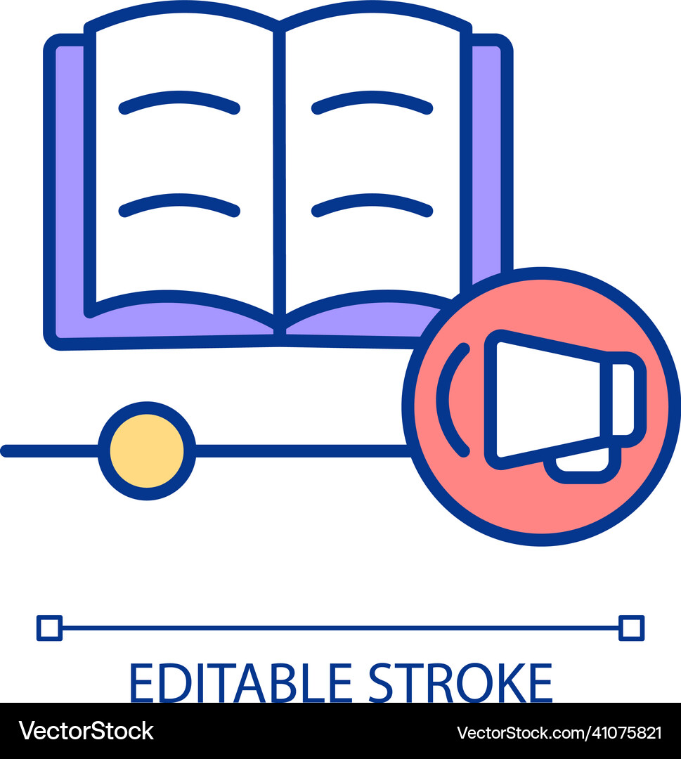 Audiobook rgb color icon Royalty Free Vector Image