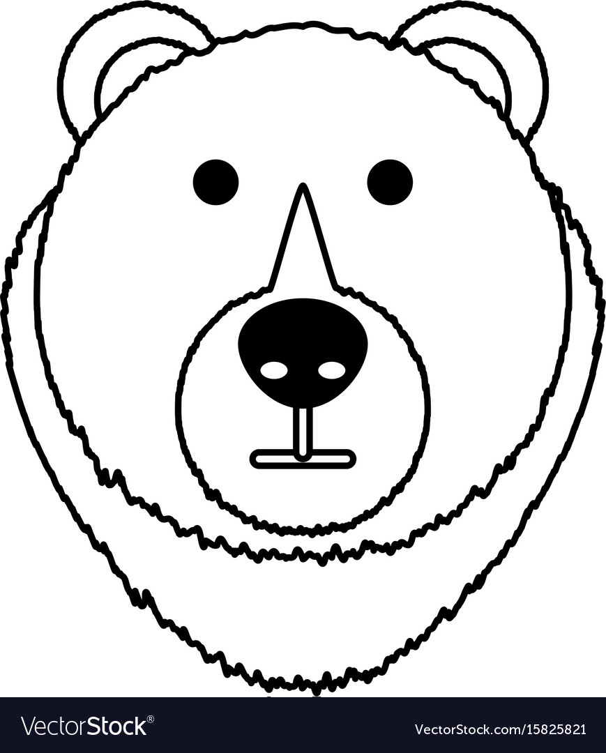 Bear cartoon face Royalty Free Vector Image - VectorStock