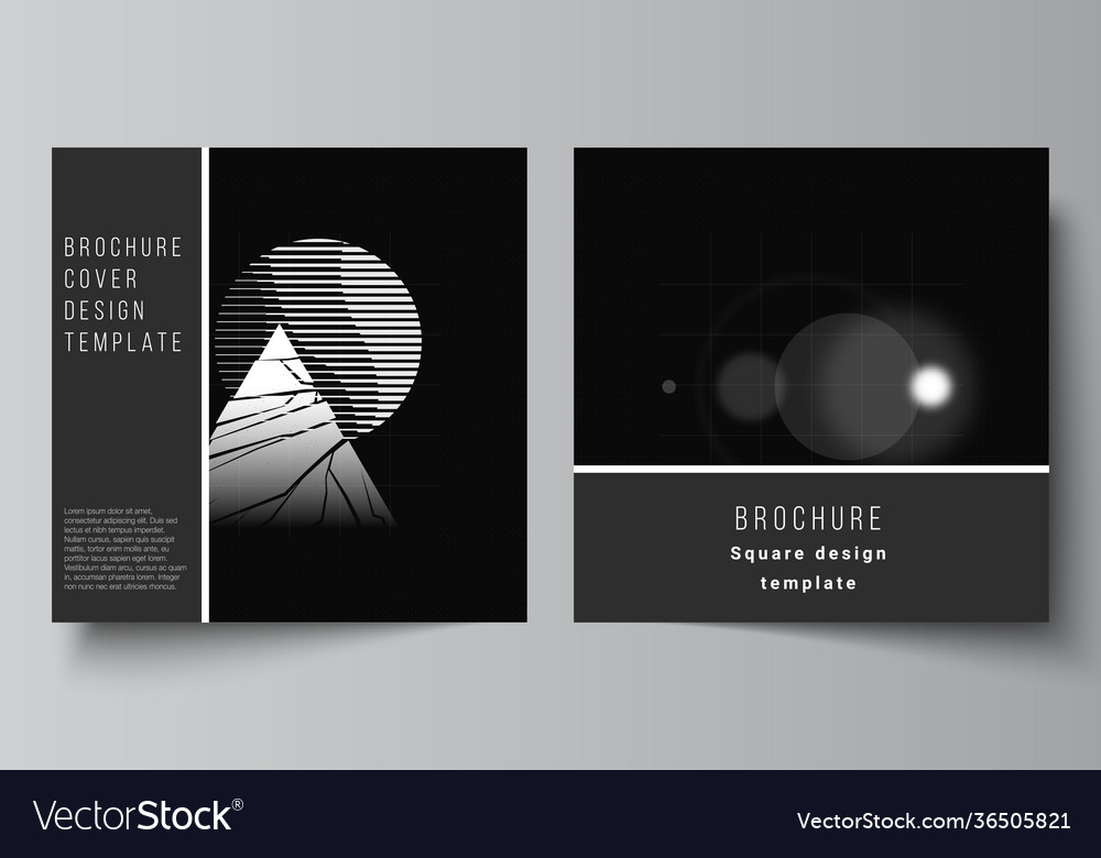 Layout two square covers design Royalty Free Vector Image