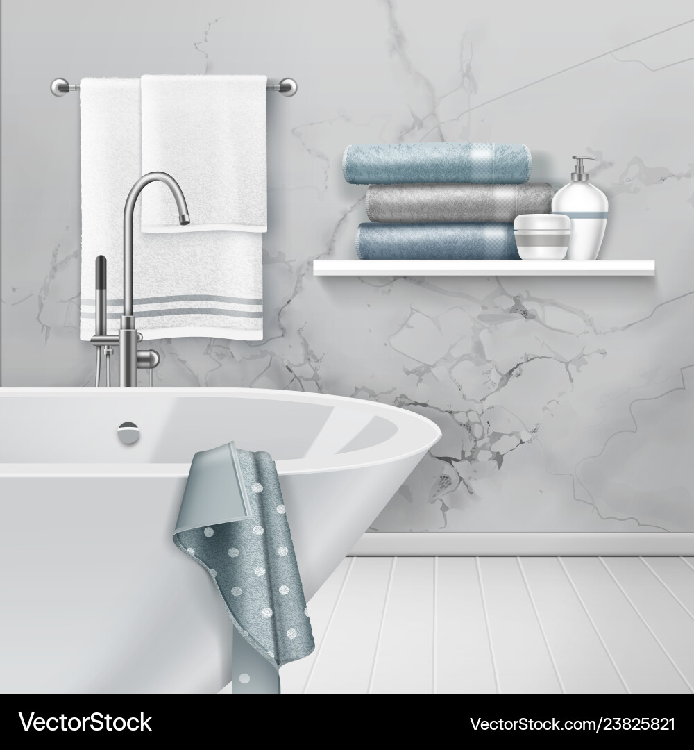 Lnterior of bathroom with Royalty Free Vector Image