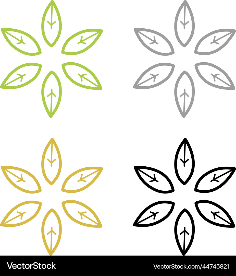 Natural leaves sign symbol logo Royalty Free Vector Image