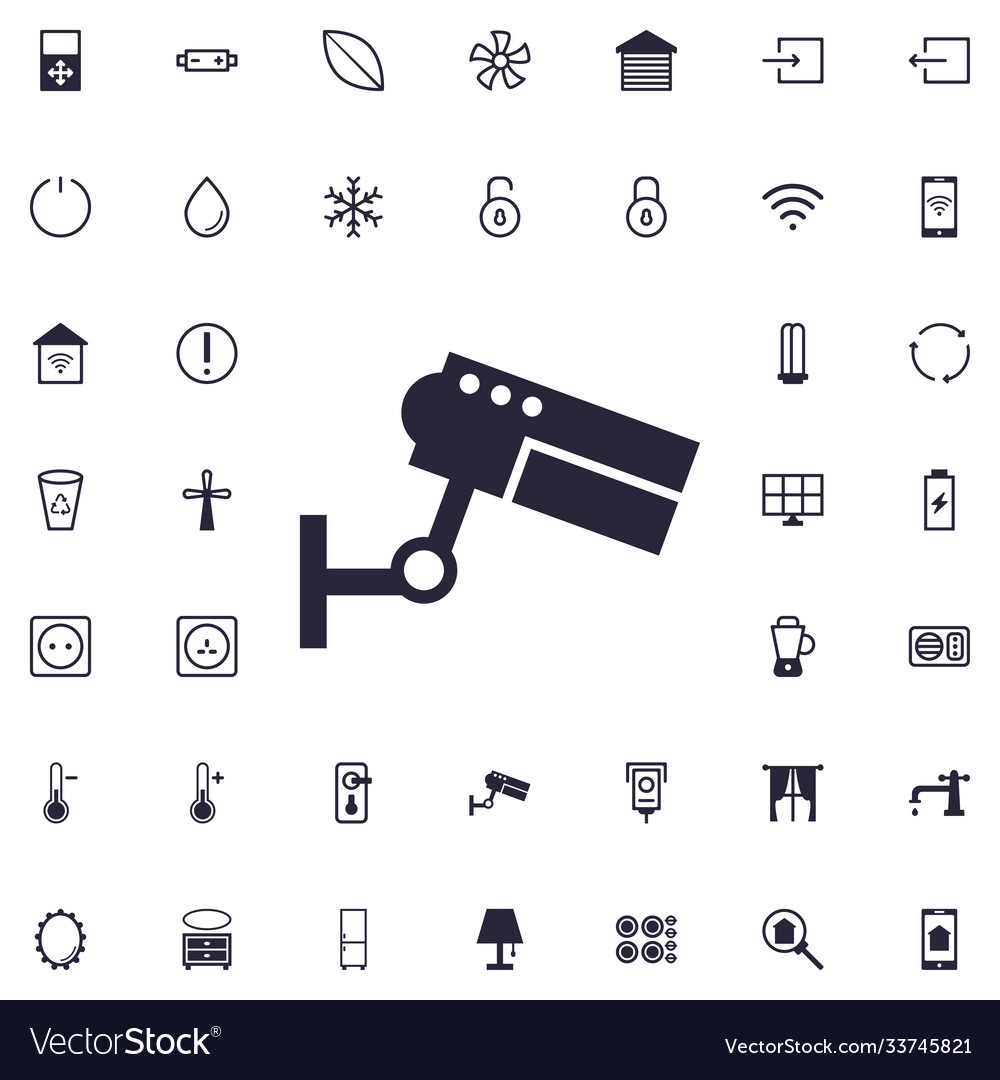 Security camera icon Royalty Free Vector Image