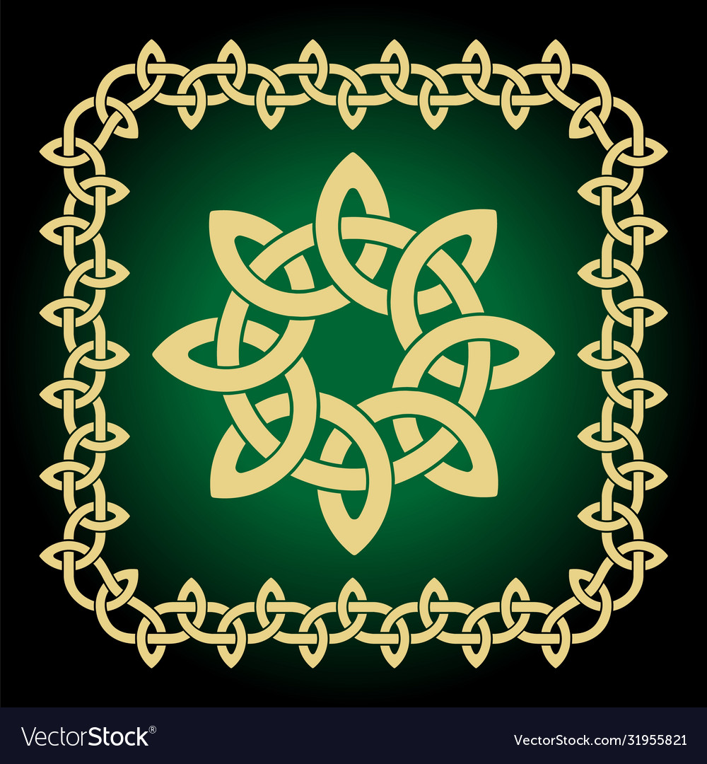 Various celtic knots goidelic frames Royalty Free Vector