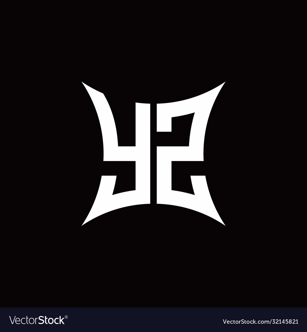 Yz monogram logo with sharped shape design Vector Image