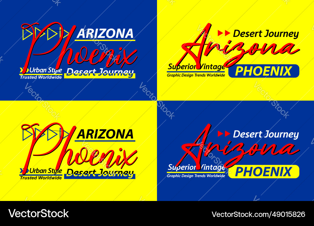 Arizona phoenix urban calligraphy typeface Vector Image