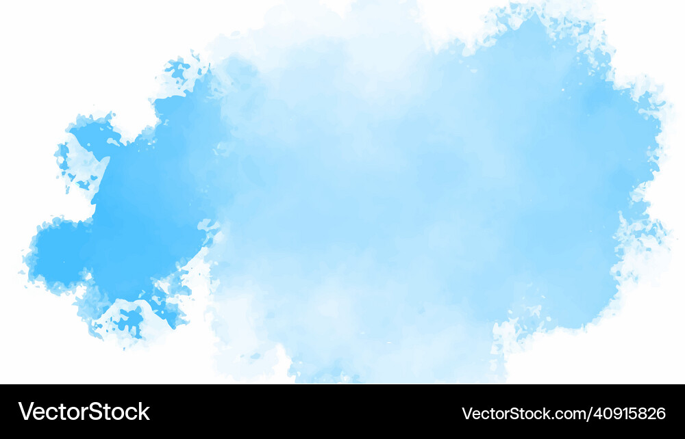 Blue watercolor background for your design Vector Image