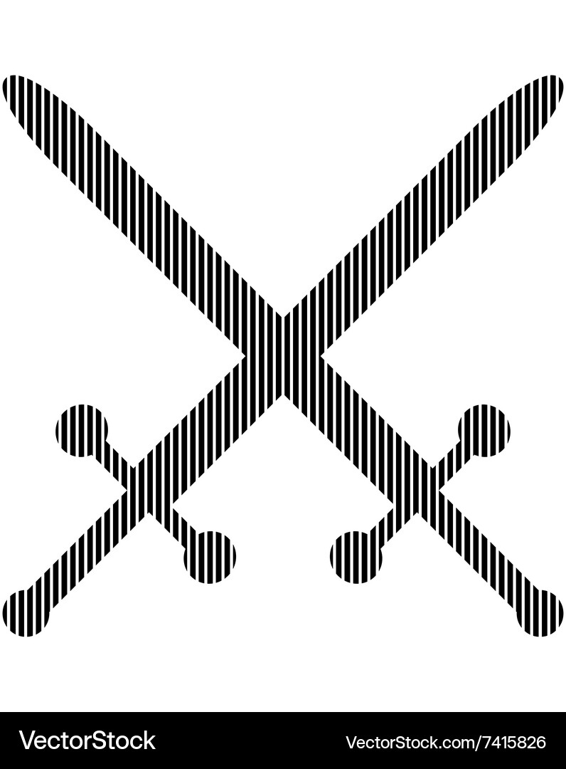 Crossed swords sign Royalty Free Vector Image - VectorStock