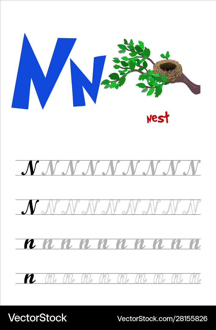 Design page layout english alphabet Royalty Free Vector
