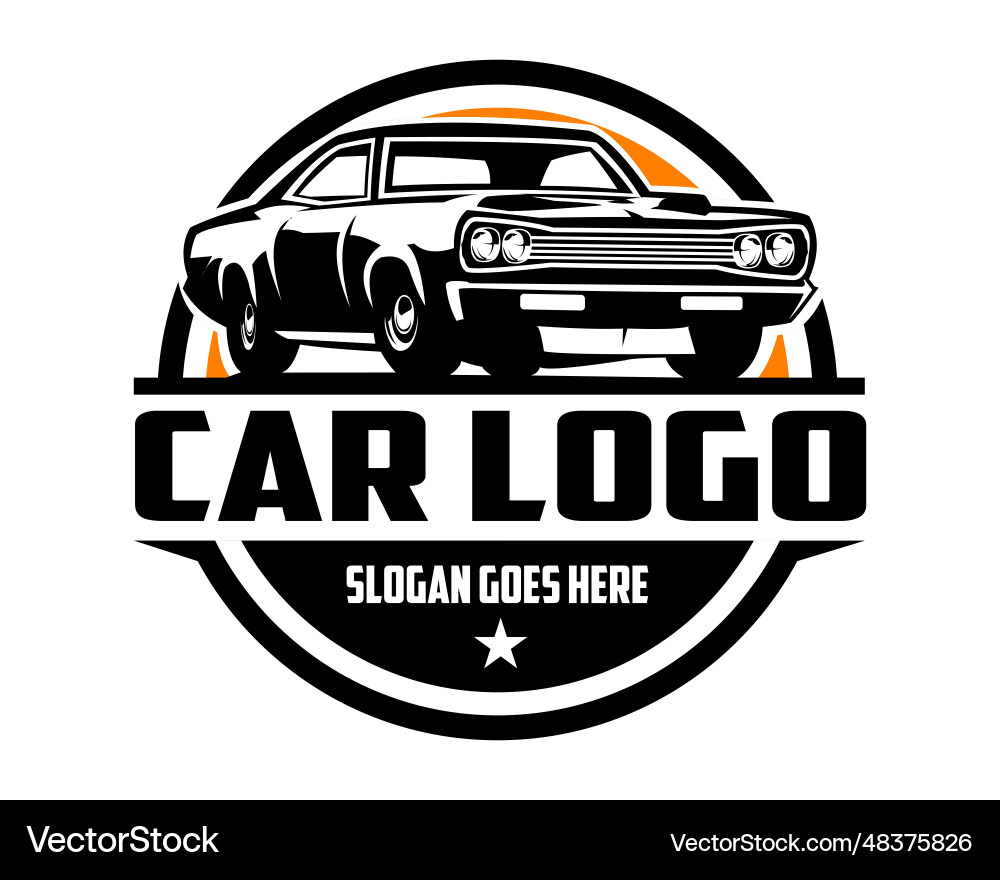Dodge super bee 1969 car logo design simple Vector Image