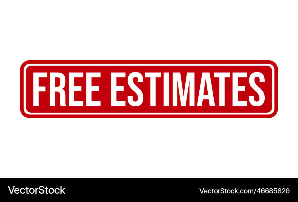 Free estimates rubber stamp seal Royalty Free Vector Image