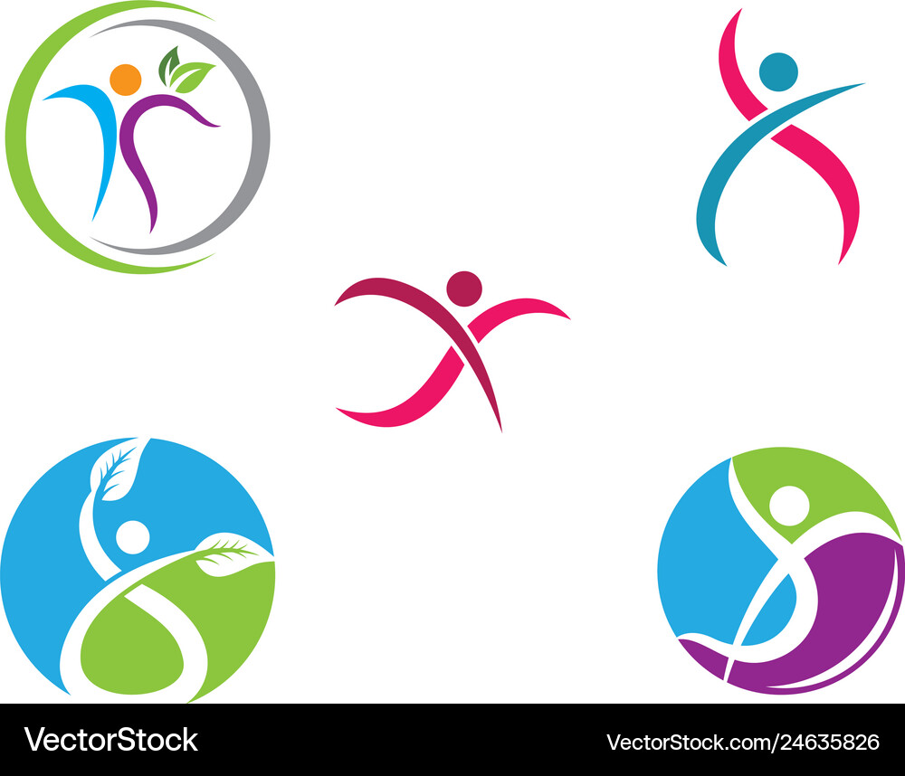 Human health symbol design Royalty Free Vector Image