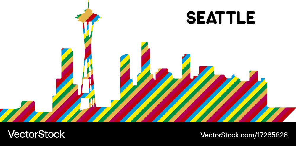 Skyline of seattle Royalty Free Vector Image - VectorStock