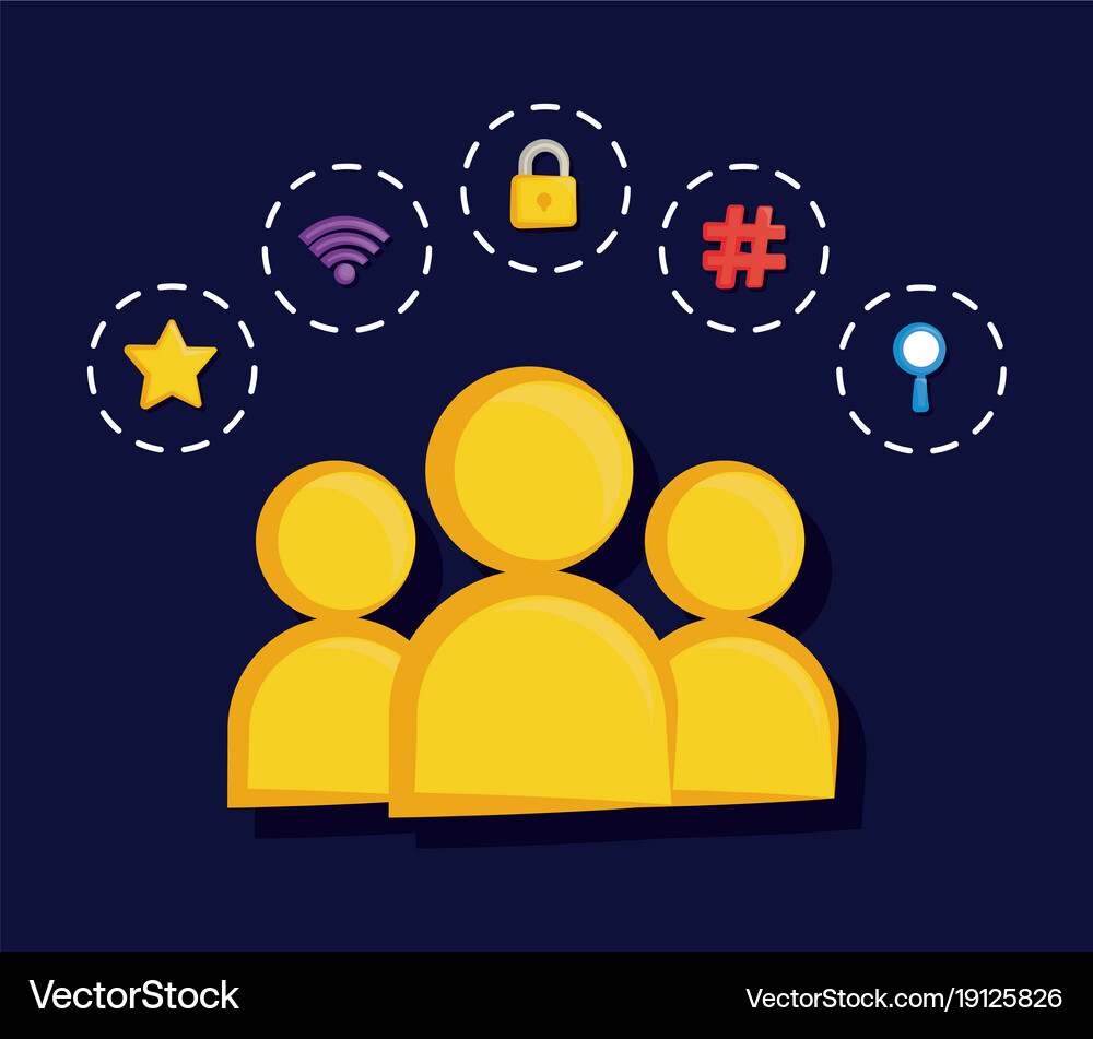 Social media symbol Royalty Free Vector Image - VectorStock