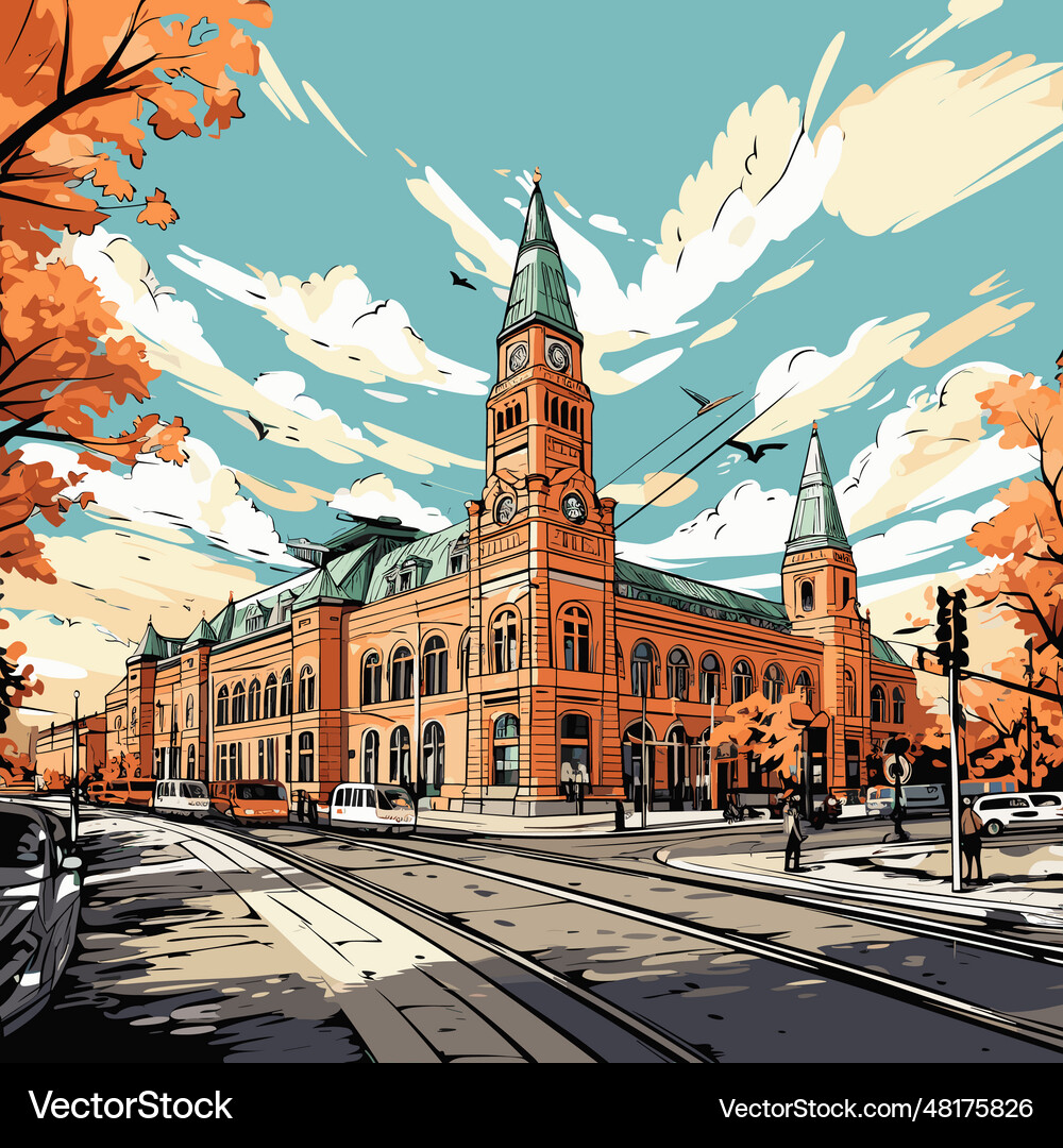 Union station in washington Royalty Free Vector Image