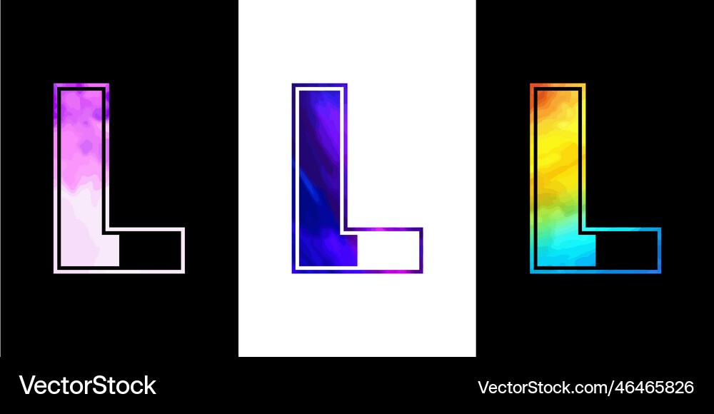 Unique l letter logo icon template premium Vector Image