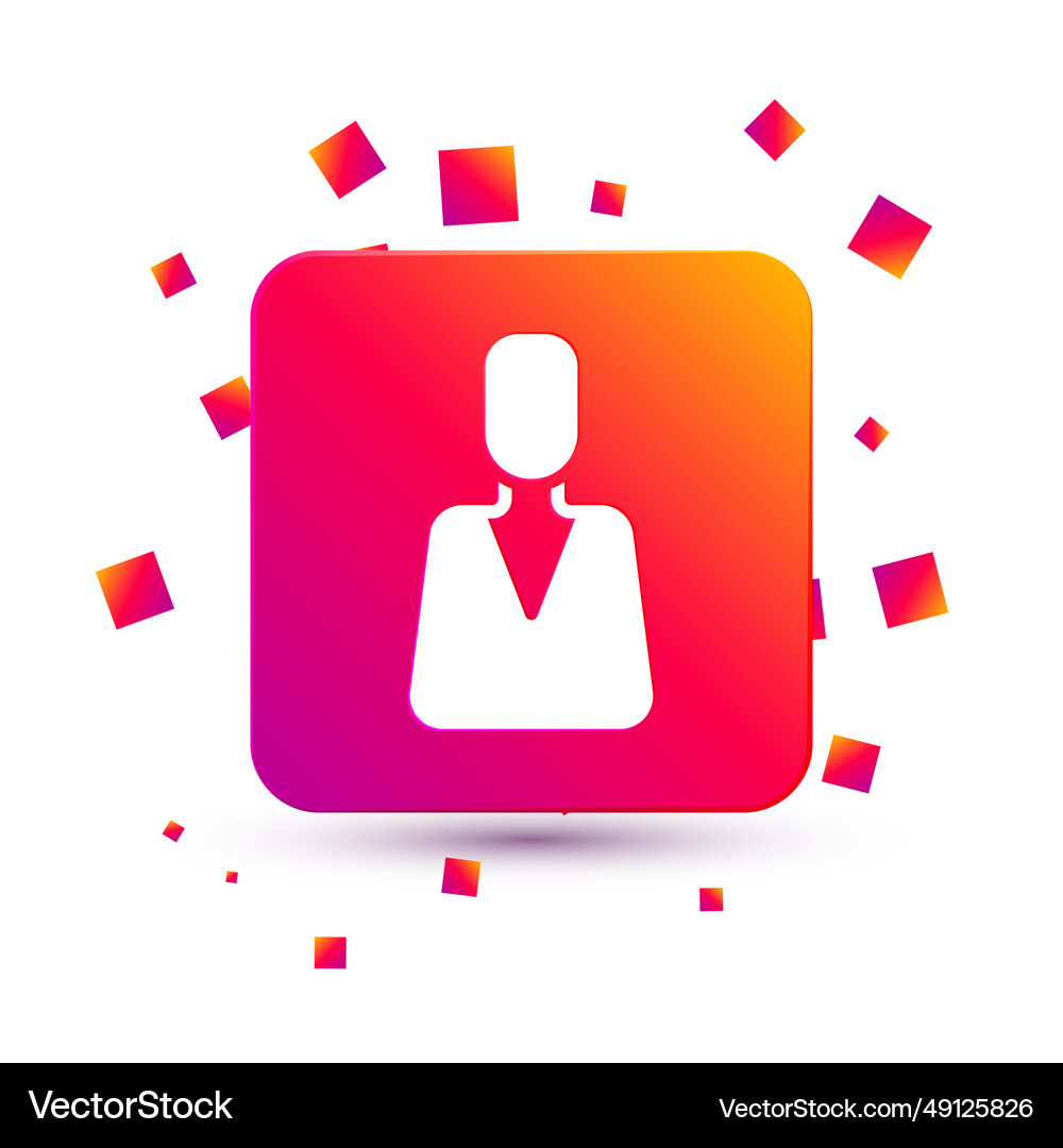White employee icon isolated on white background Vector Image