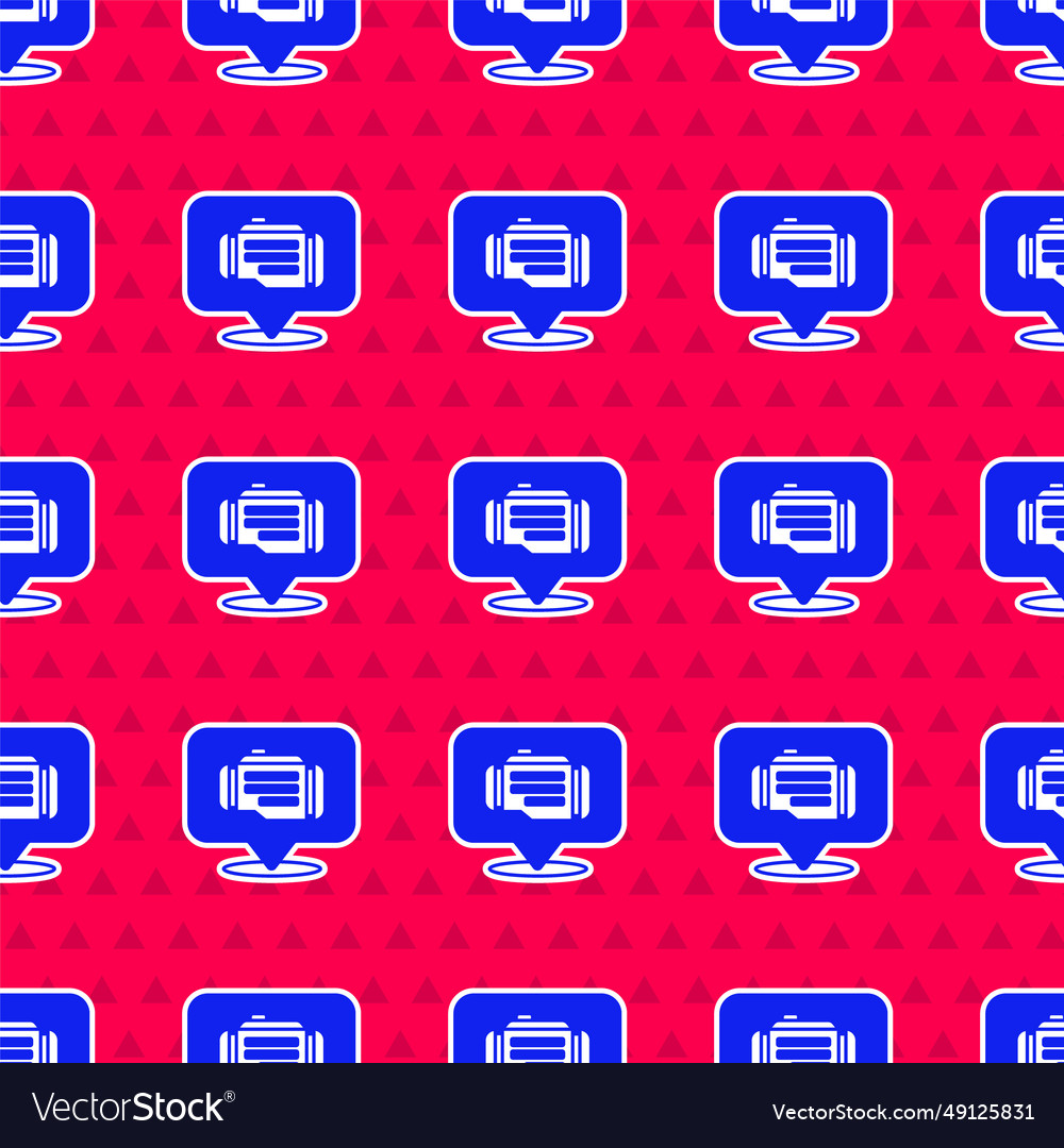 Blue check engine icon isolated seamless pattern Vector Image Blue check engine icon isolated seamless pattern Vector Image