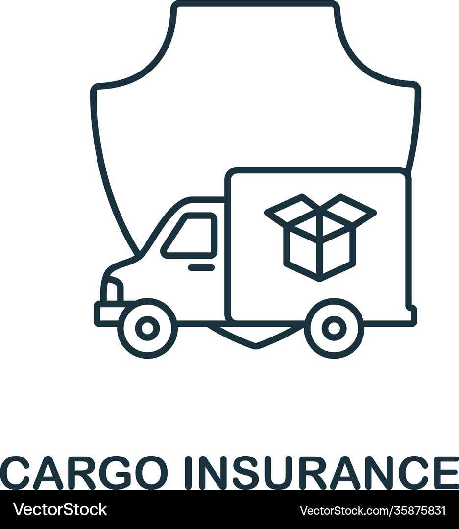 Cargo insurance icon from insurance collection Vector Image