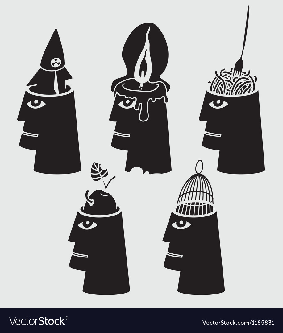 Different thoughts Royalty Free Vector Image - VectorStock