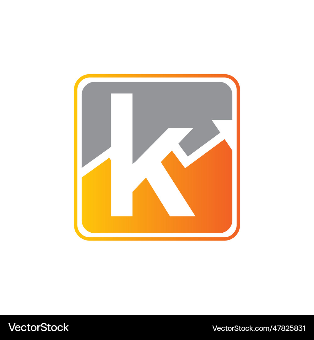 Letter k logo template colorful k Royalty Free Vector Image