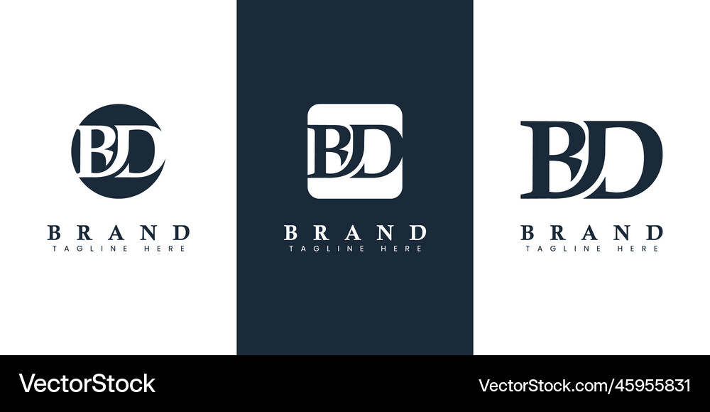 Modern and simple letter bd logo suitable for any Vector Image