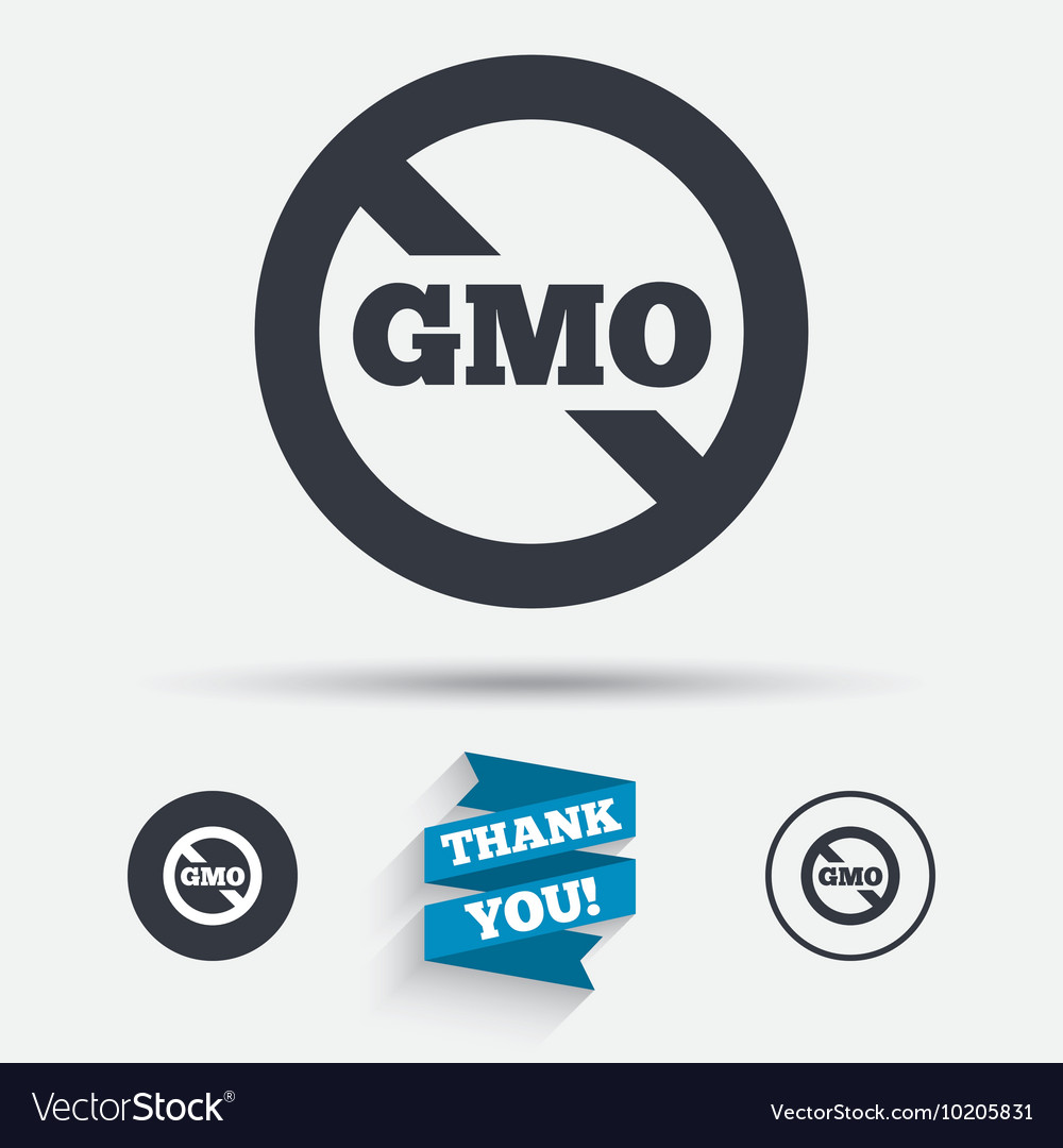 No gmo sign without genetically modified food Vector Image