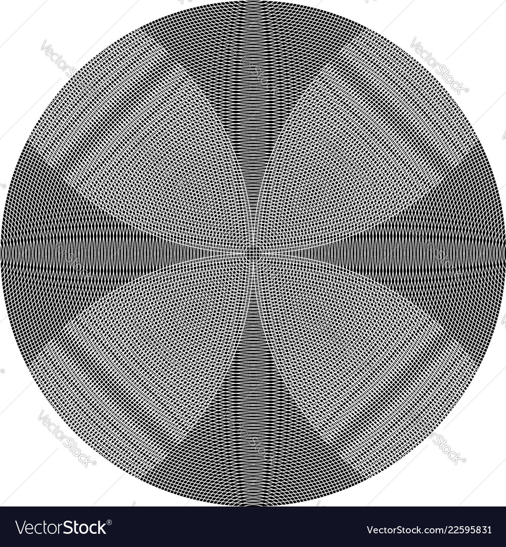 Overlapping intersecting circles moire effect Vector Image