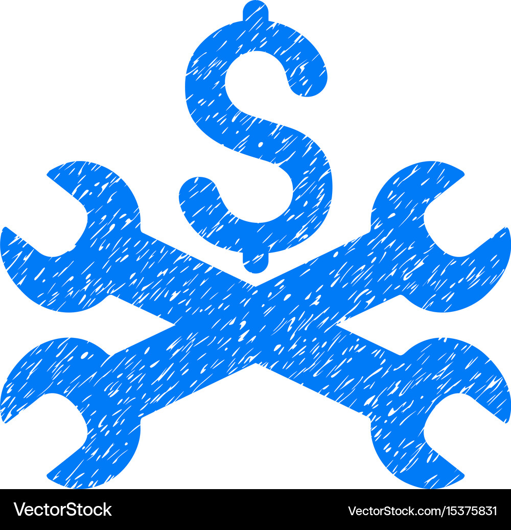 Service price grunge icon Royalty Free Vector Image