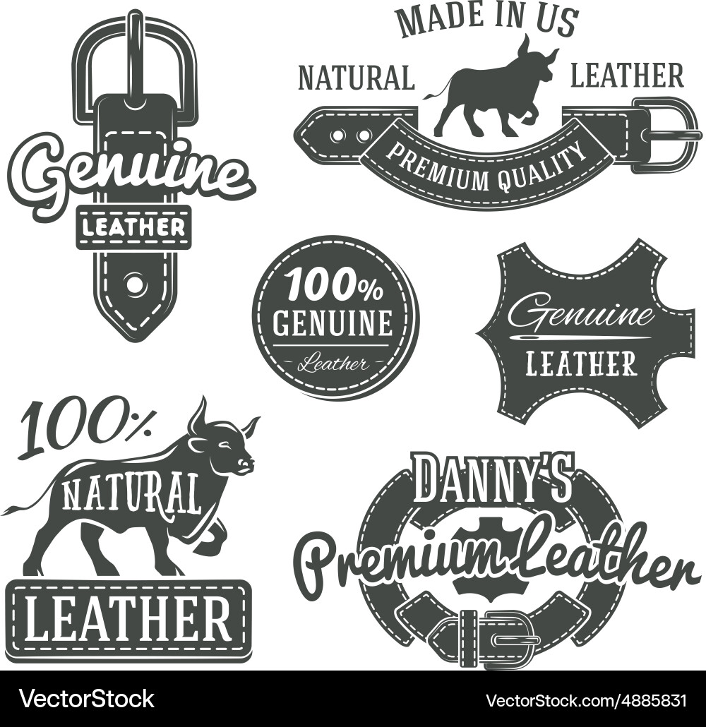 Set vintage belt logo designs retro Royalty Free Vector