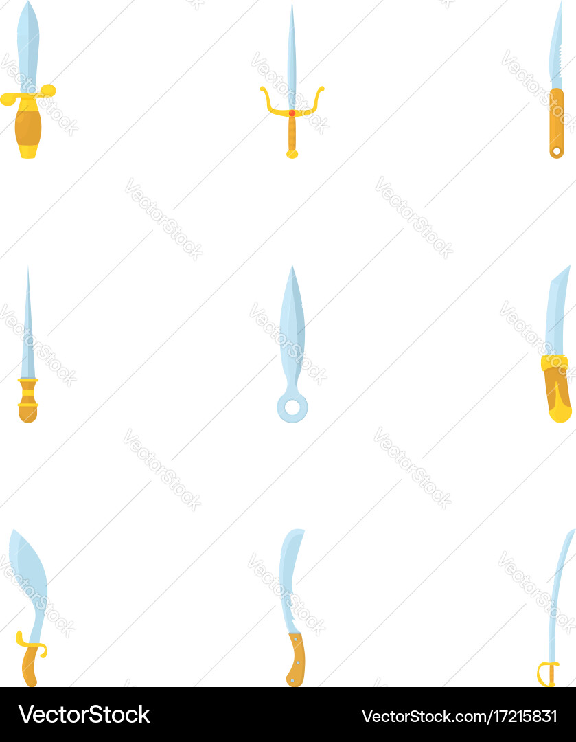 Throwing weapons icons set cartoon style Vector Image