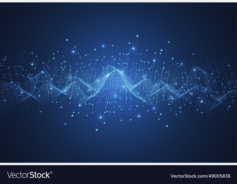 Abstract technology background with big data Vector Image