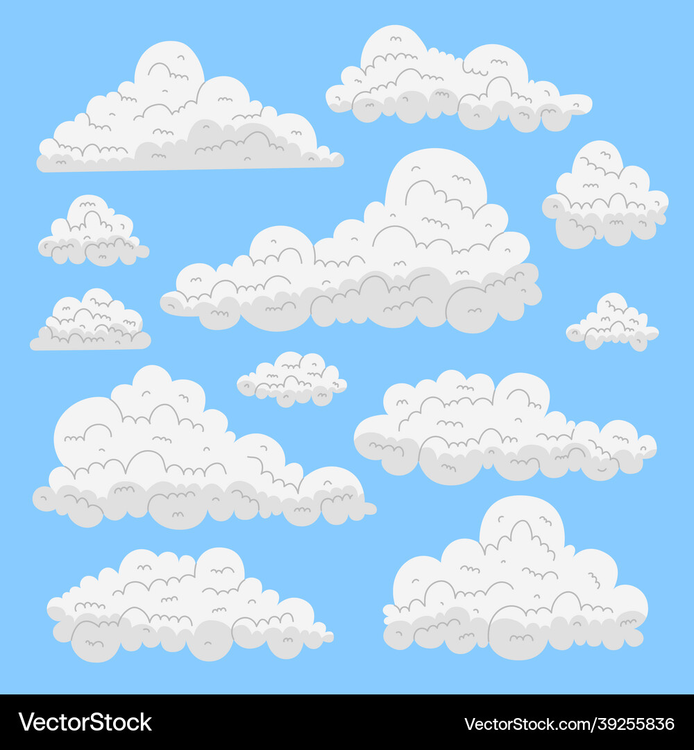 Clouds set eps 10 Royalty Free Vector Image - VectorStock