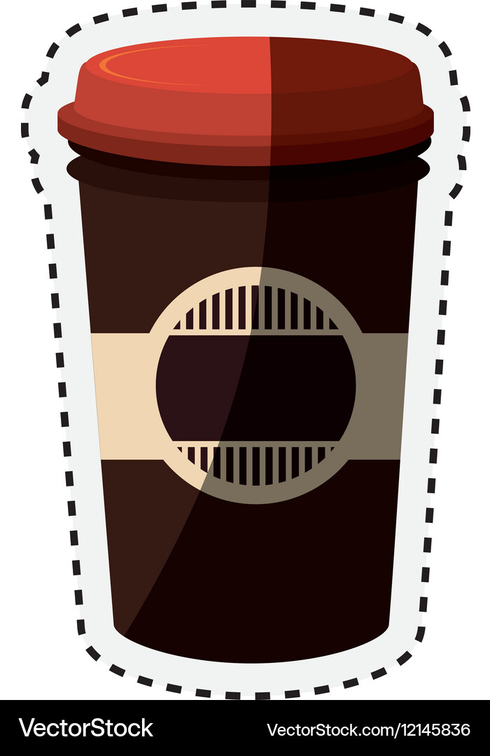 Coffee glass drink isolated icon Royalty Free Vector Image