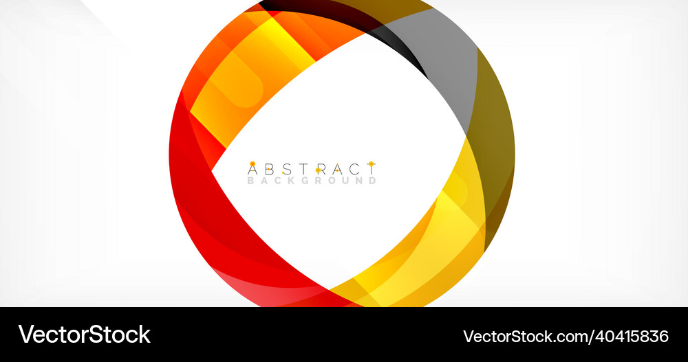 Color circle shapes minimal geometric background Vector Image