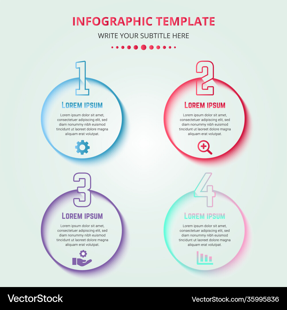 Colorful infographic steps with numbers Royalty Free Vector