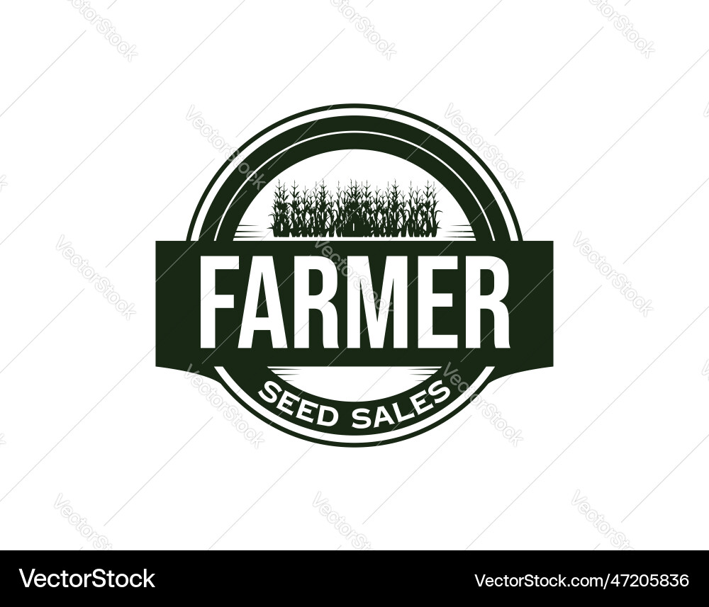 Corn crop seed business brand logo design template