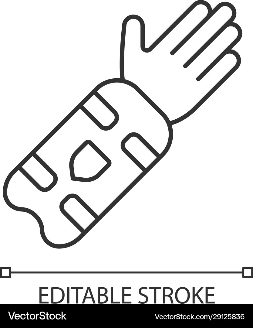 Cricket arm guard linear icon body protection Vector Image