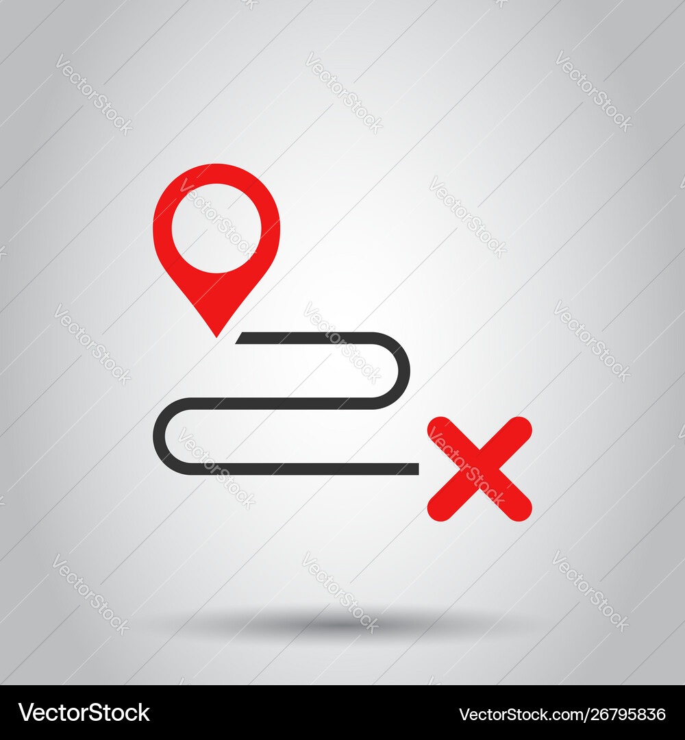 Move location icon in flat style pin gps Vector Image