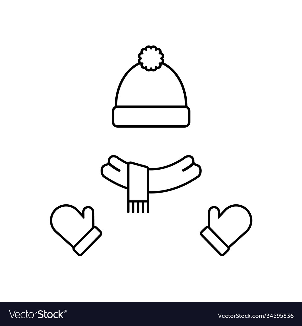 Winter cloth icon on withe Royalty Free Vector Image