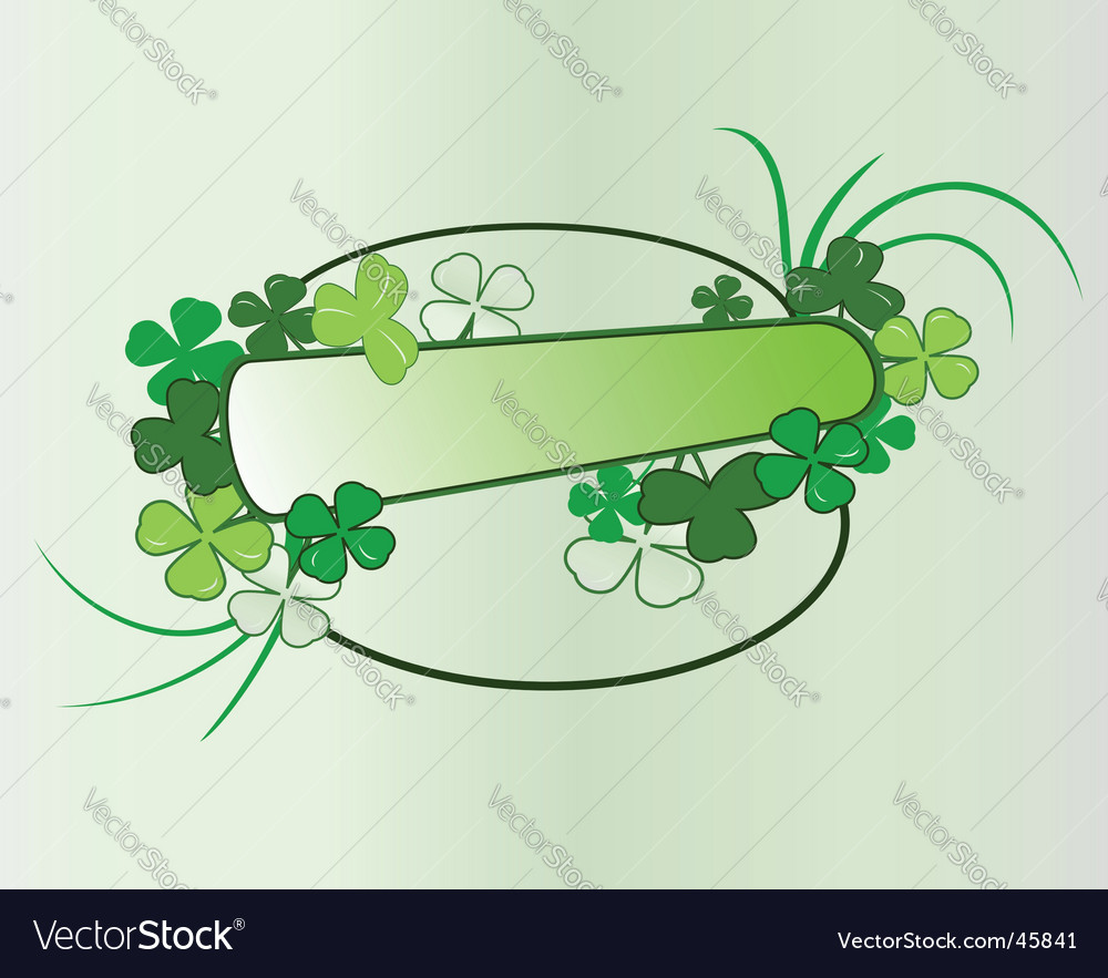 Clover frame Royalty Free Vector Image - VectorStock