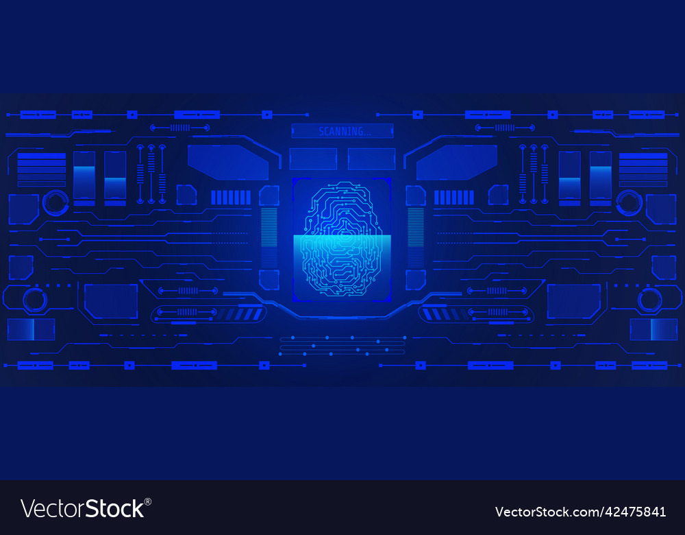 Hud visualization communication interface control Vector Image