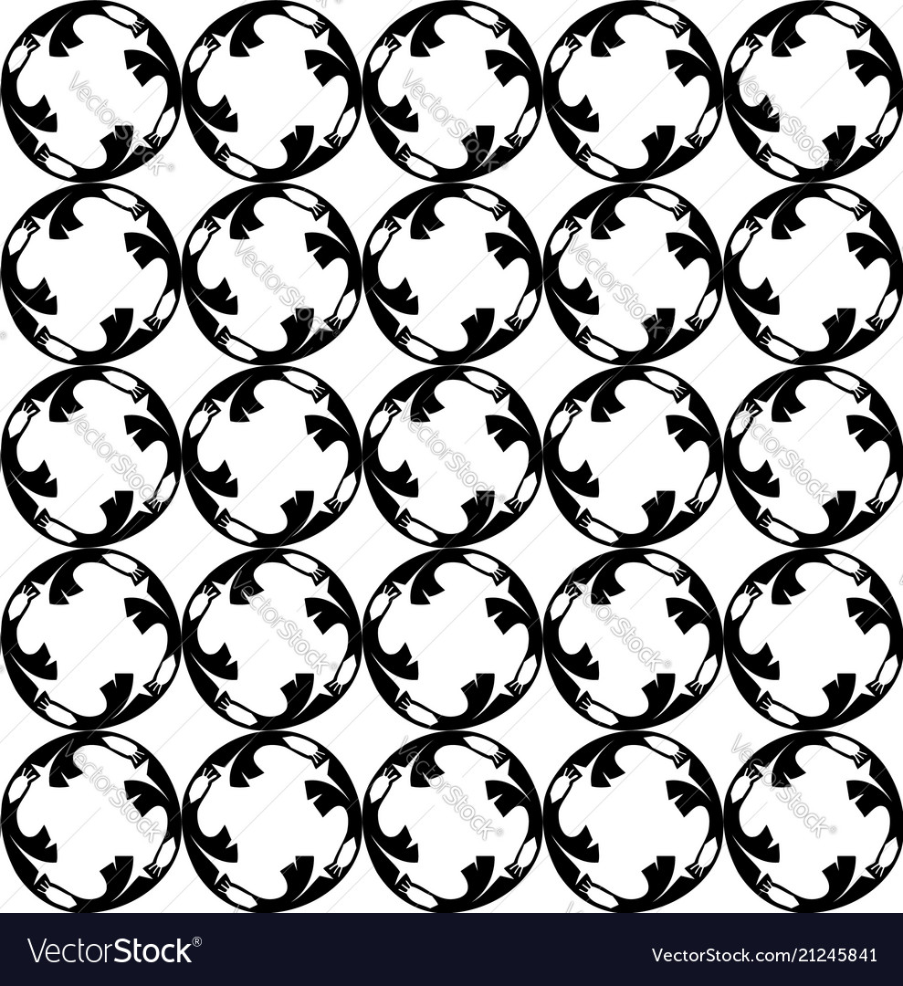 Seamless pattern black and white repeating Vector Image