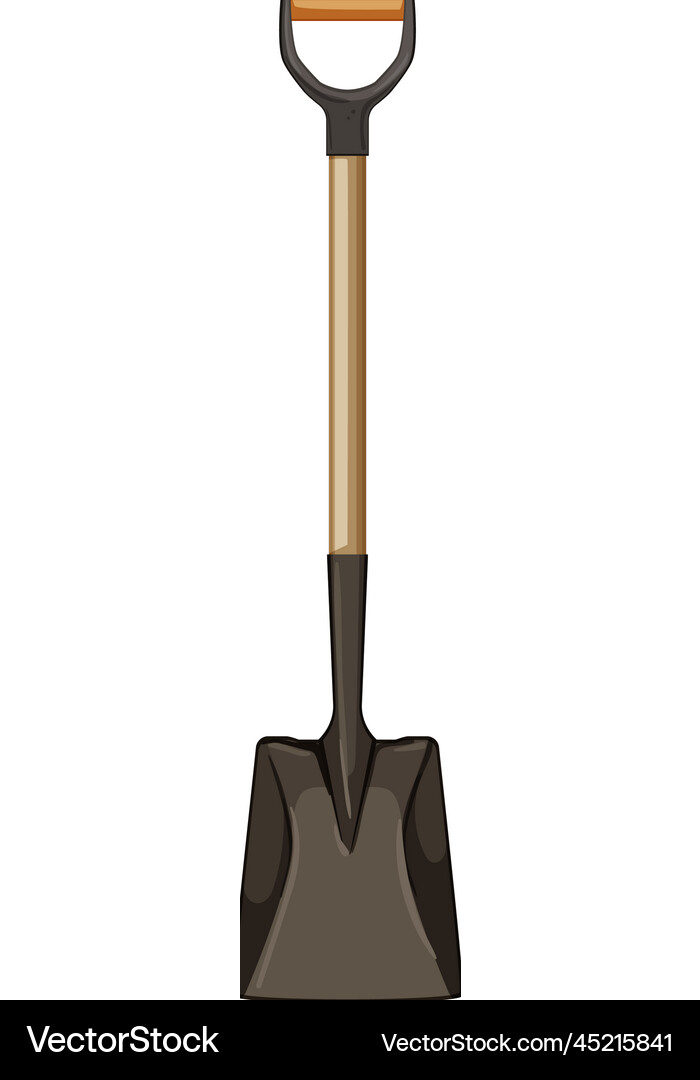 Steel shovel tool cartoon Royalty Free Vector Image