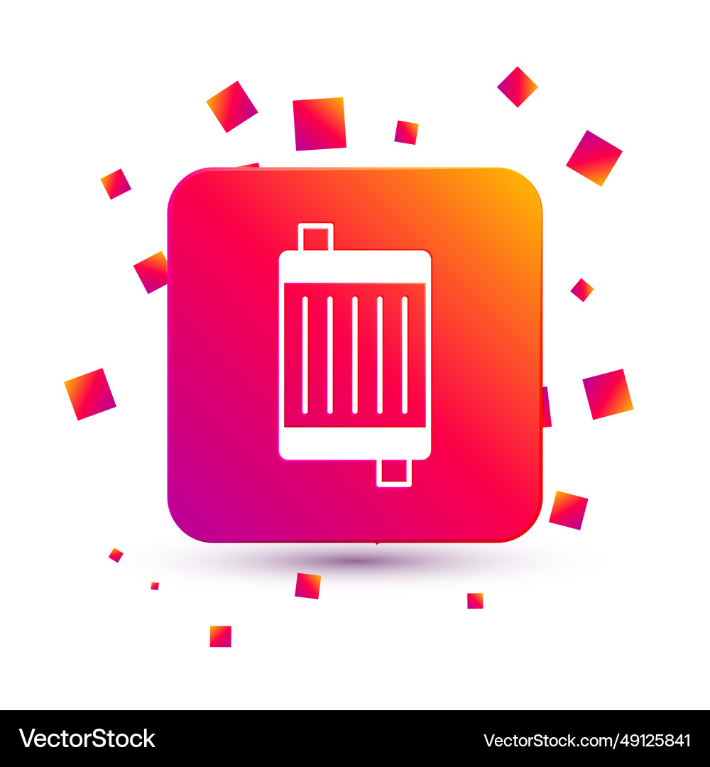 White car radiator cooling system icon isolated Vector Image