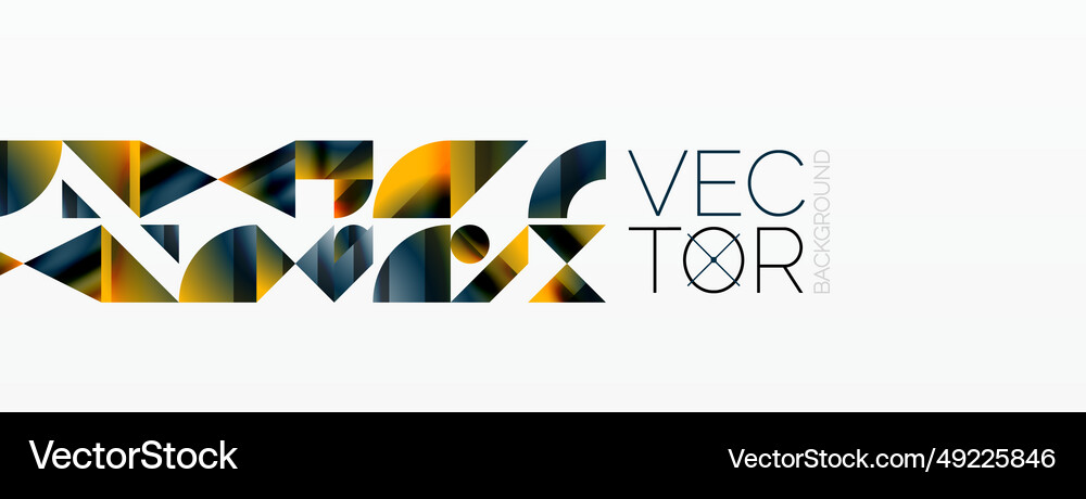 Assorted geometric shapes unite in a minimalistic Vector Image