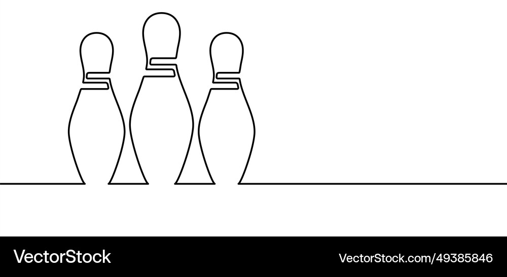Bowling pin with stripes and ball kegling Vector Image