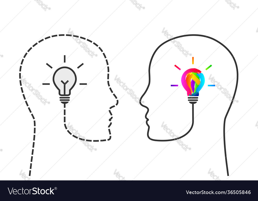 Creativity creative thinking and idea concept Vector Image