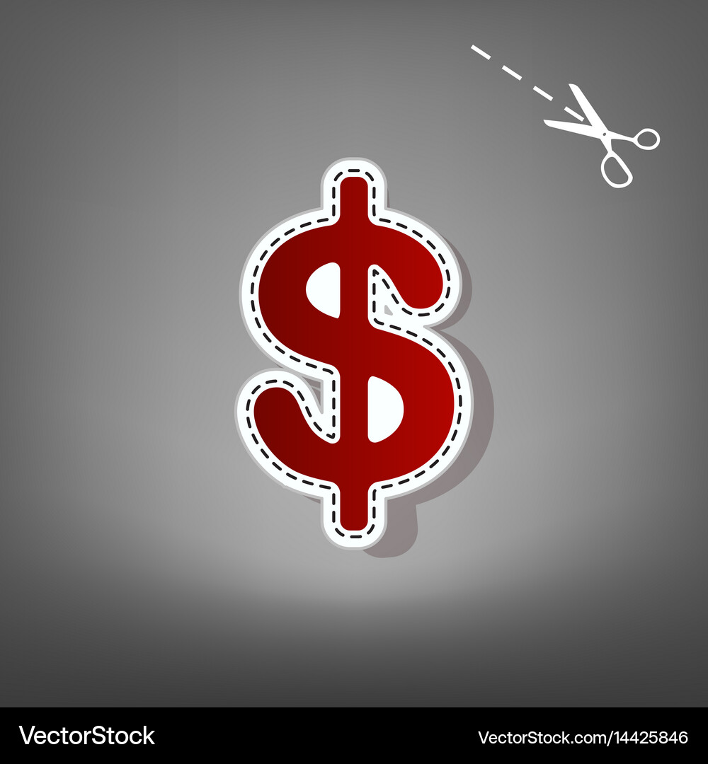 Dollars sign usd currency symbol Royalty Free Vector Image