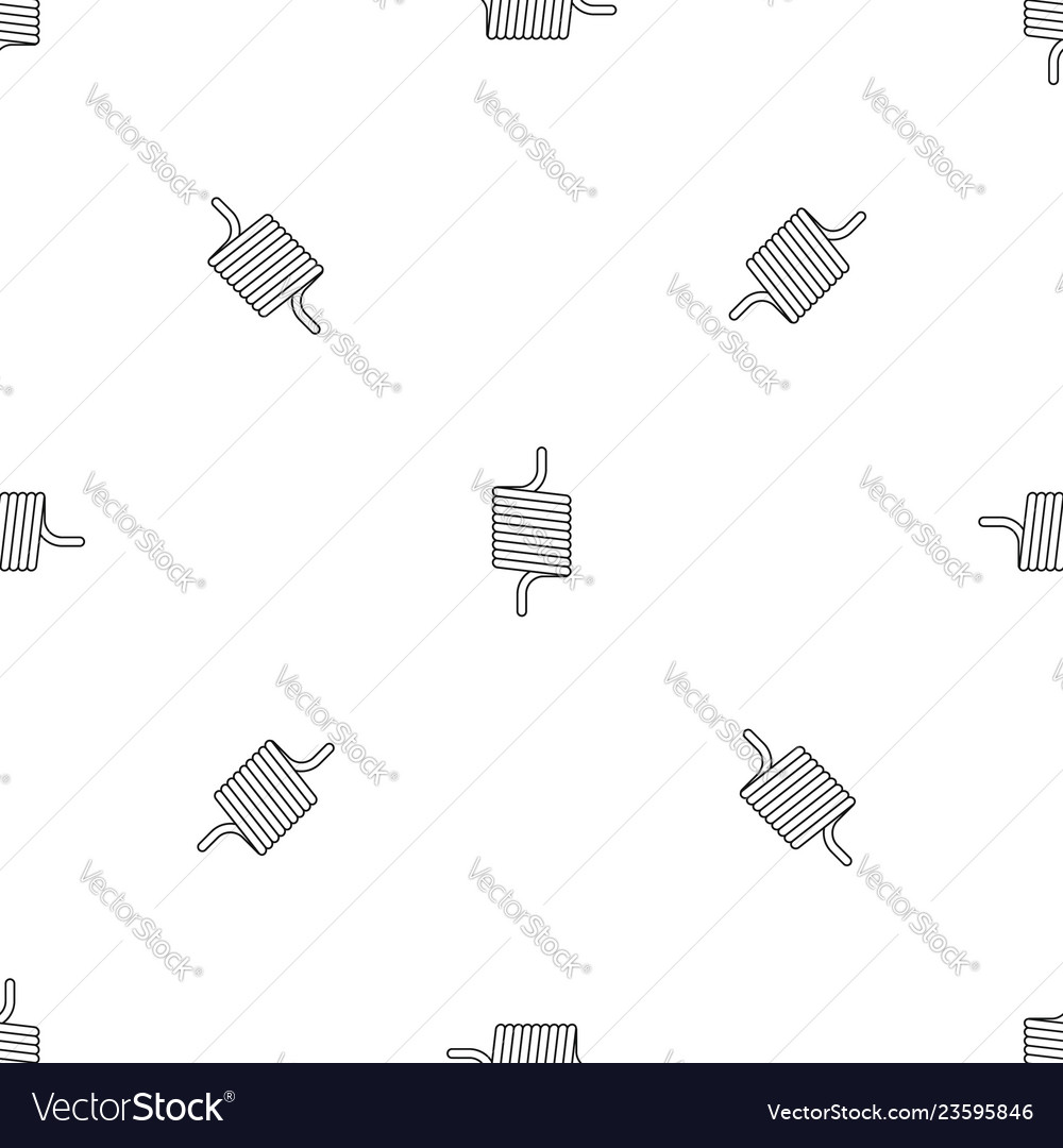 Elastic spring wire pattern seamless Royalty Free Vector